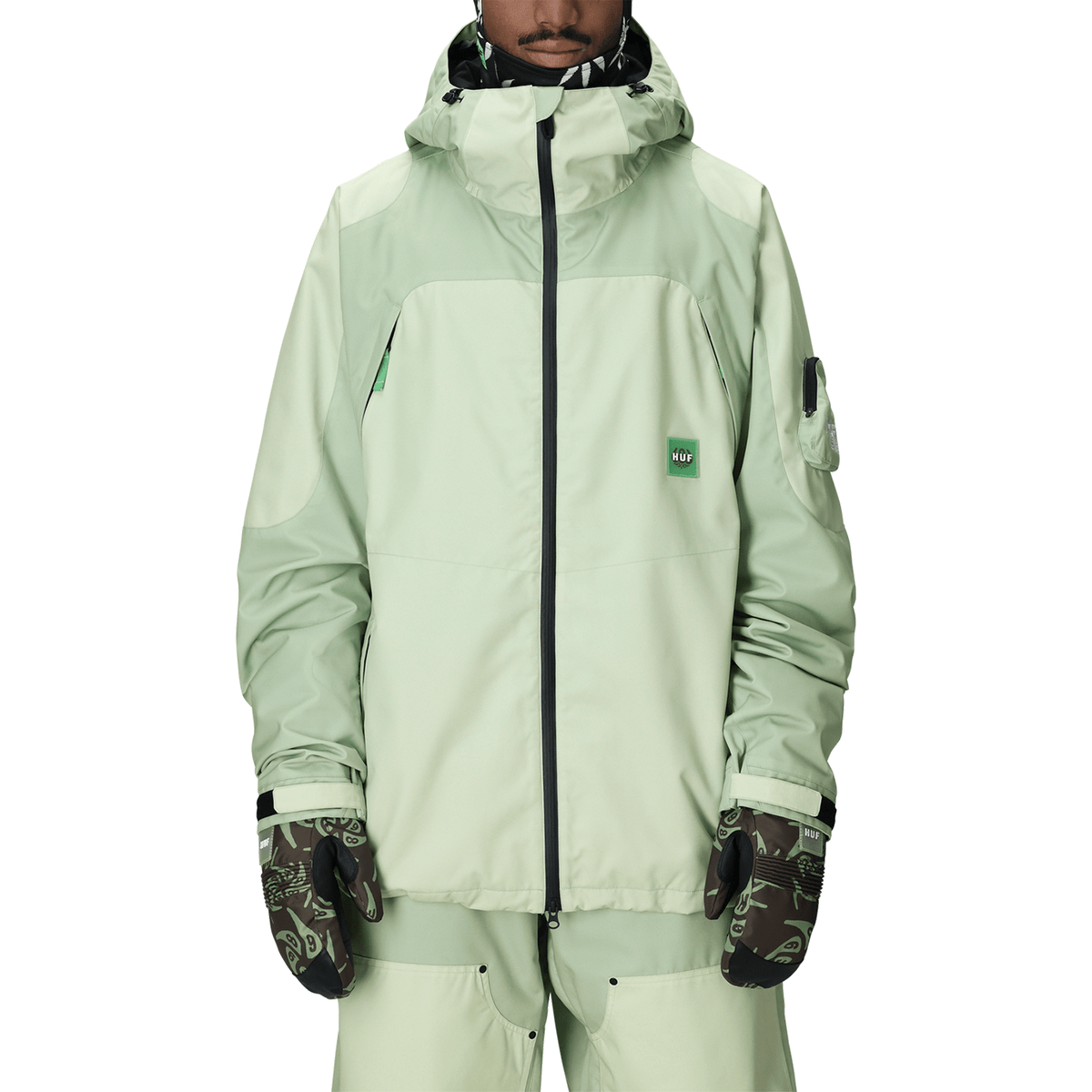 686 Huf Men's Double H Shell Jacket 2026 Huf Green Colorblock - Comor ...