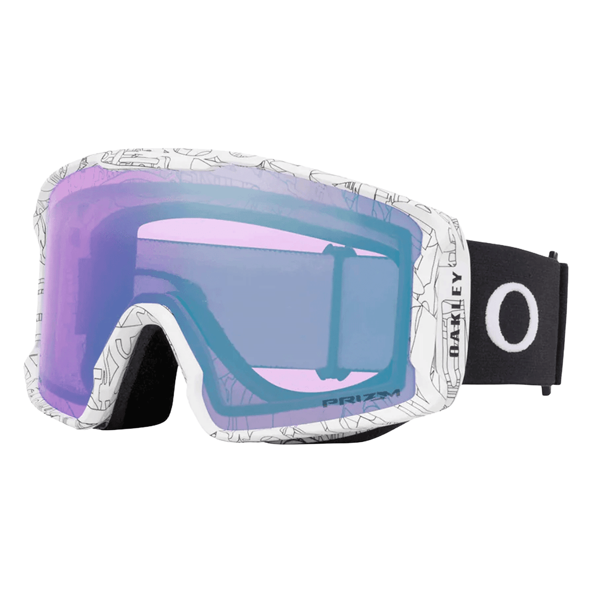 Oakley Line Miner L Goggles Mt White Ghost Text/Prizm Iced - Comor - Go ...