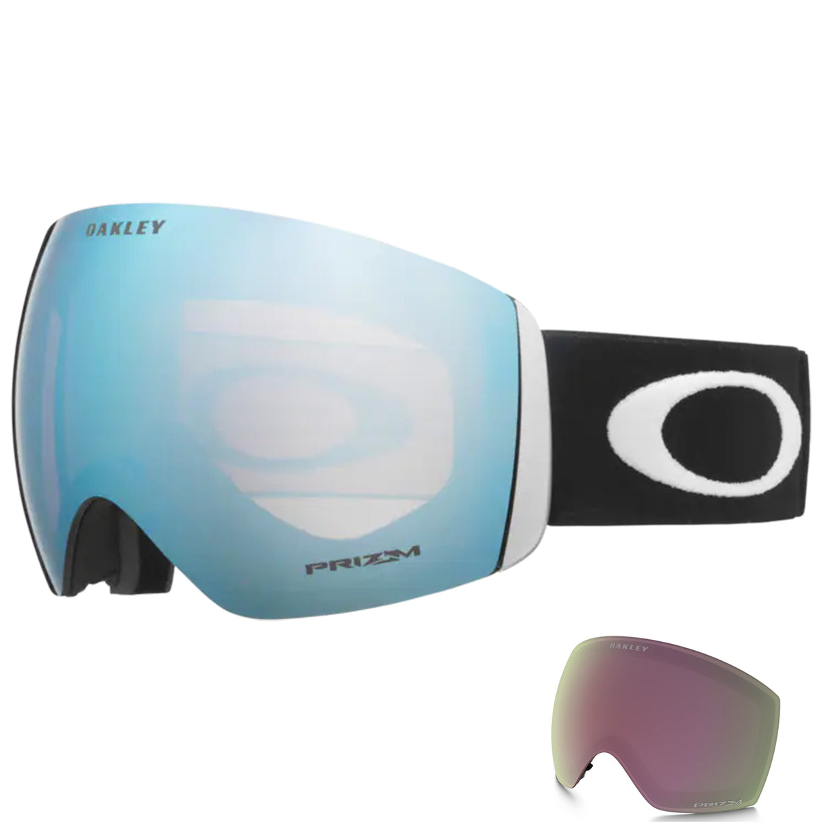 Oakley Flight Deck L Goggles - Two Lenses Matte Black/Prizm Sapphire I ...