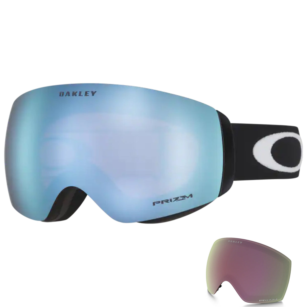 Oakley Flight Deck M Goggles - Two Lenses Matte Black/Prizm Sapphire I ...