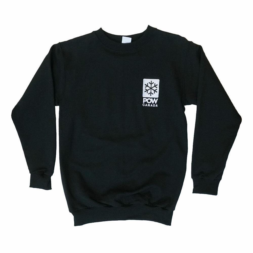 POW Stacked Logo Embroidery Crew - Black – Comor - Go Play Outside